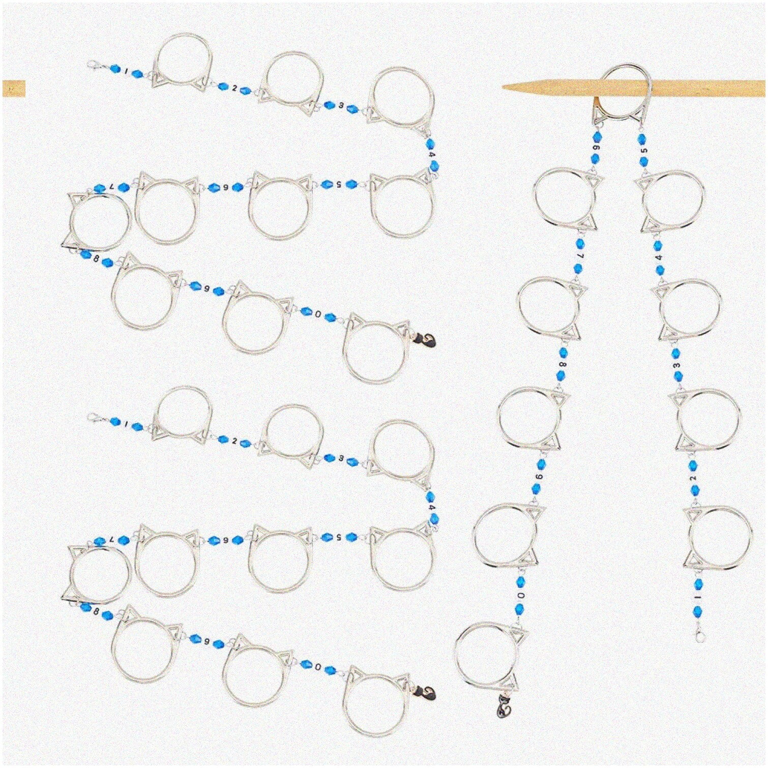 CatLink Stitch Counter: Knit & Crochet Row Tracker with Cat Head Rings ...