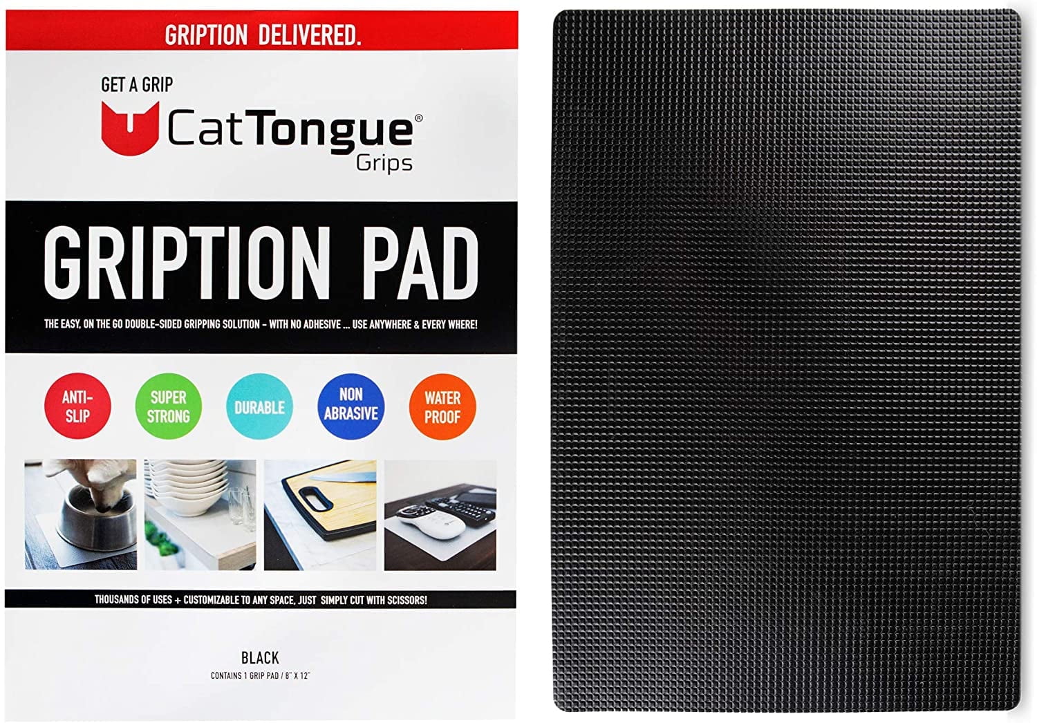 CatTongue Gription Non-Slip Pad - 8"x12" Non-Adhesive Anti Slip Mat ...