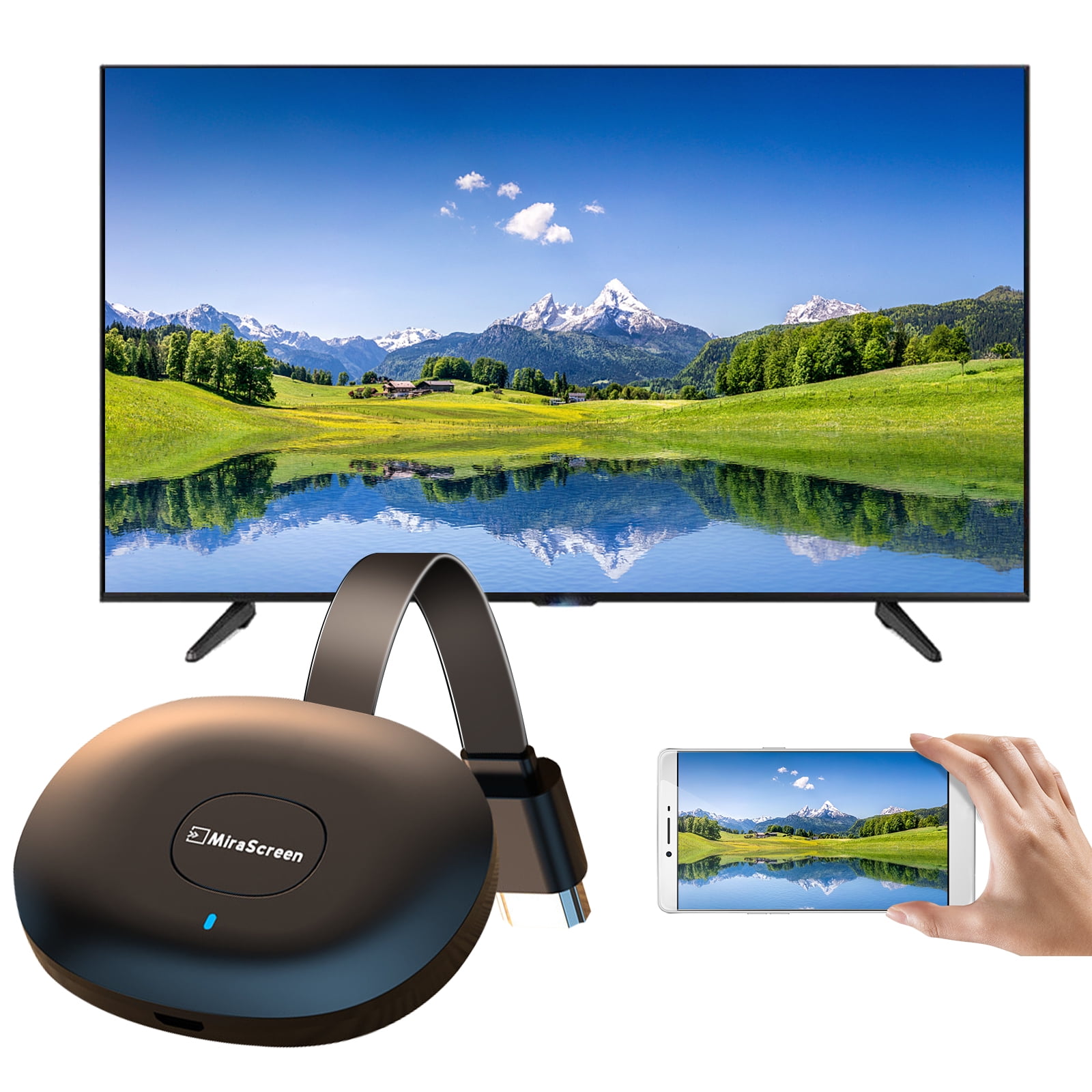 CatXQ 4K Wireless HDMI Dongle, 2.4G WiFi, Supports Miracast, DLNA ...