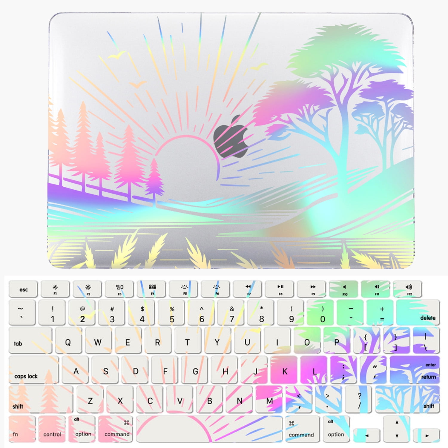 CatXQ Flash Clear Laptop Hard Shell Cases for MacBook Air 13 with M1 ...