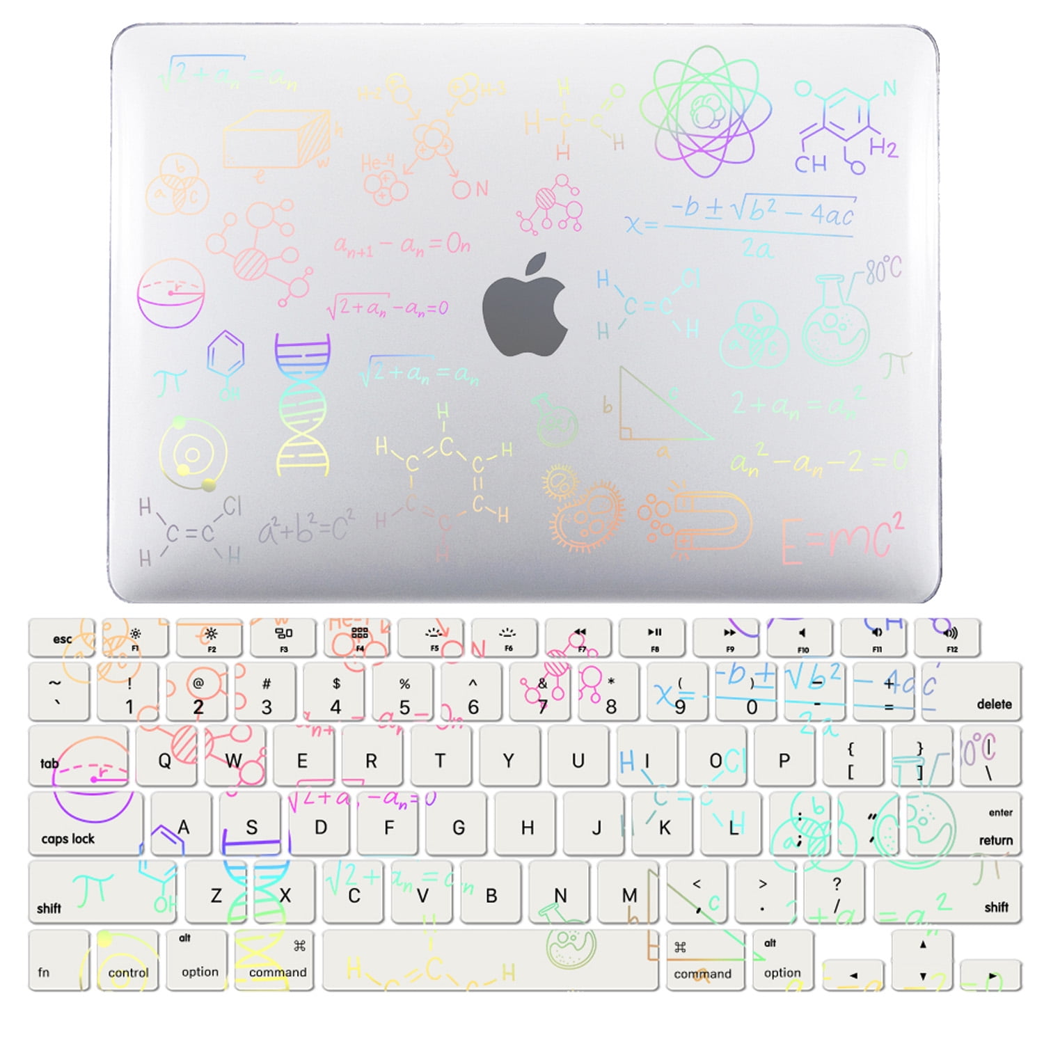 CatXQ Flash Clear Laptop Hard Shell Cases for MacBook Air 13 with Retina Release 2018-2019 ...