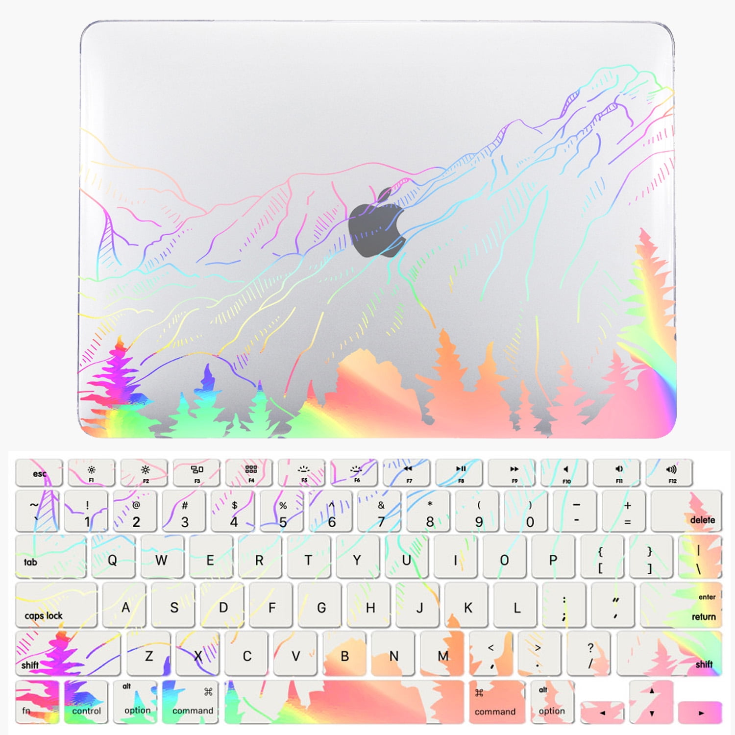 CatXQ Flash Clear Laptop Hard Shell Cases for MacBook Air 13 with ...