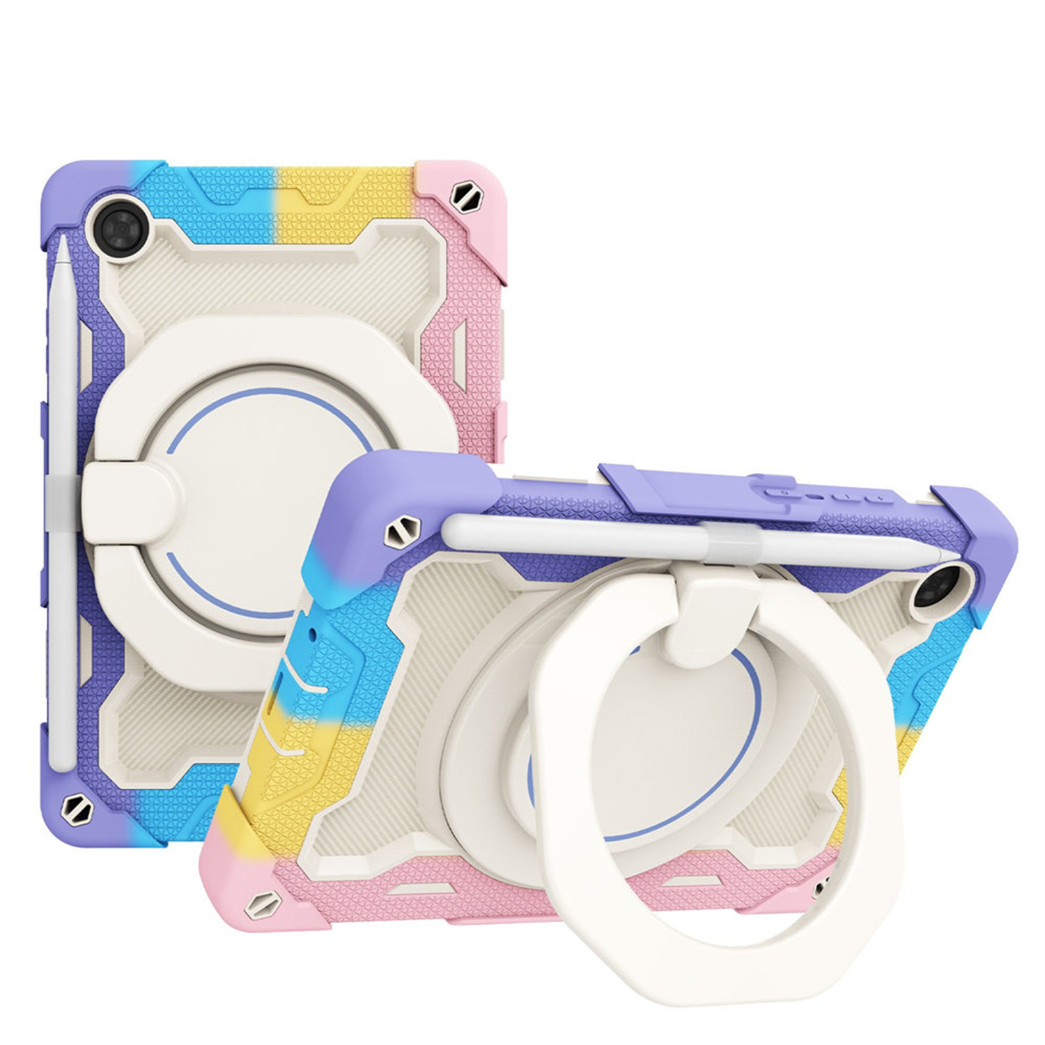 CatXQ Handheld Rotating Ring Bracket Armour Silicone Case For Lenovo ...