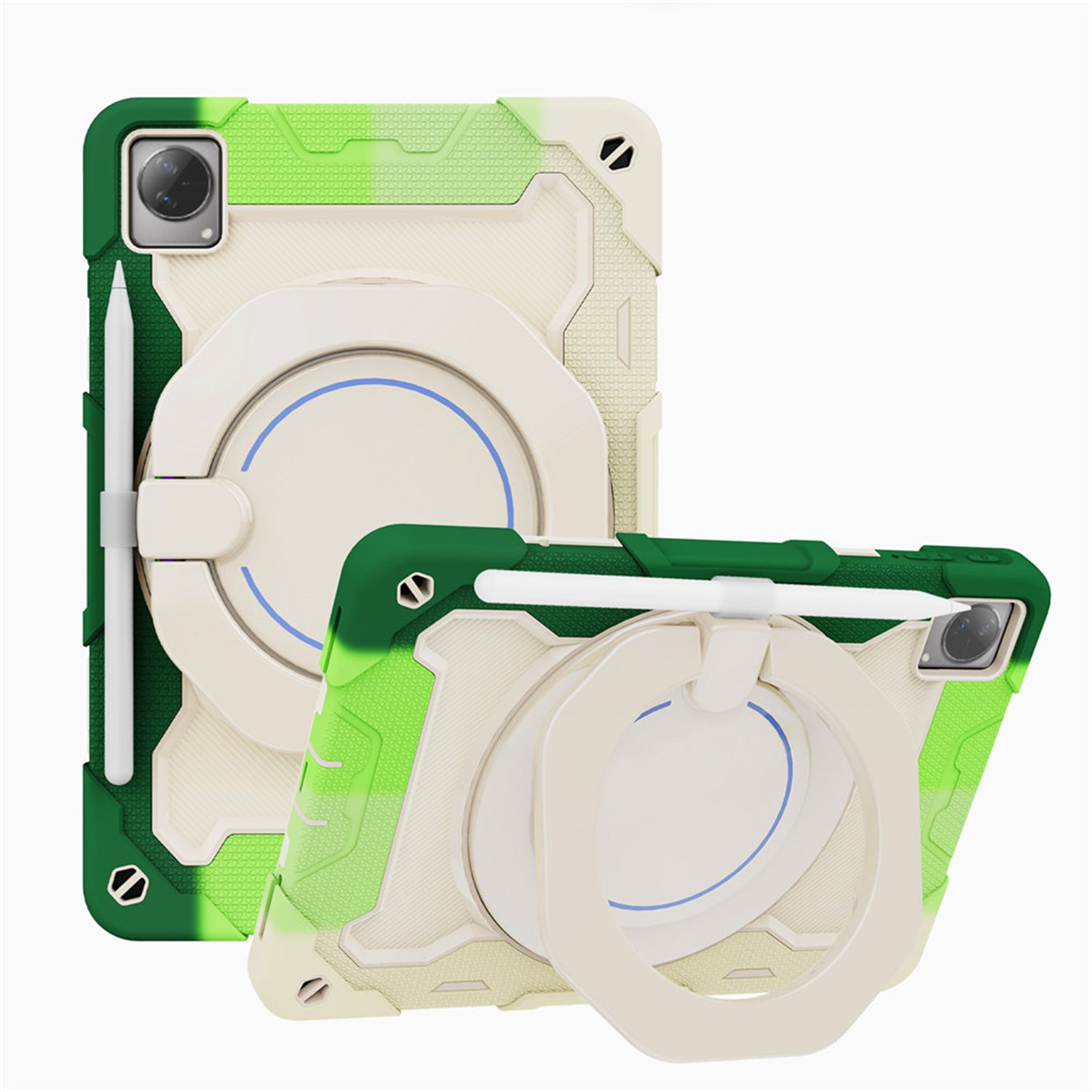 CatXQ Handheld Rotating Ring Bracket Armour Silicone Case For VIVO Pad ...