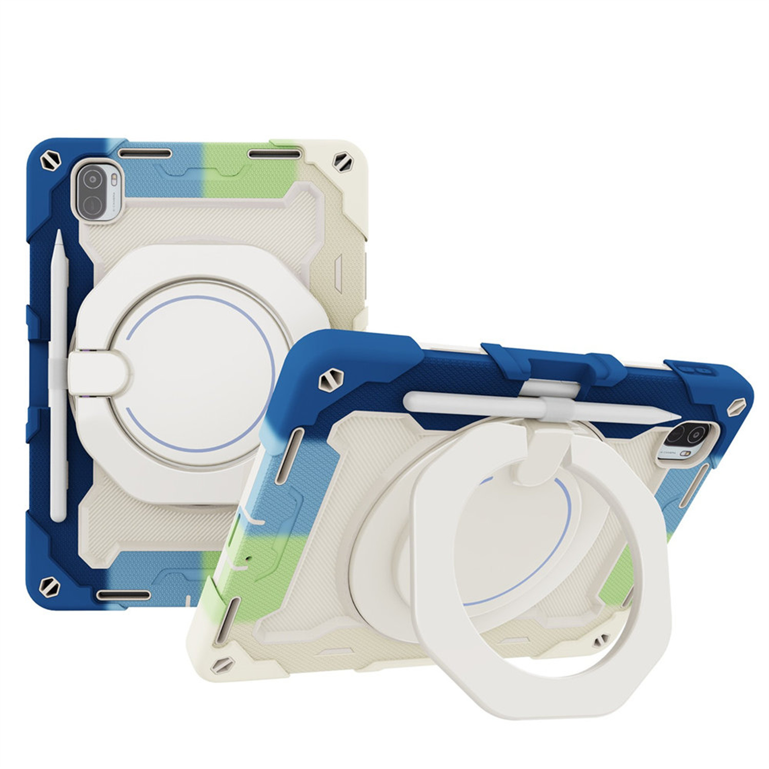 CatXQ Handheld Rotating Ring Bracket Armour Silicone Case For Xiaomi ...