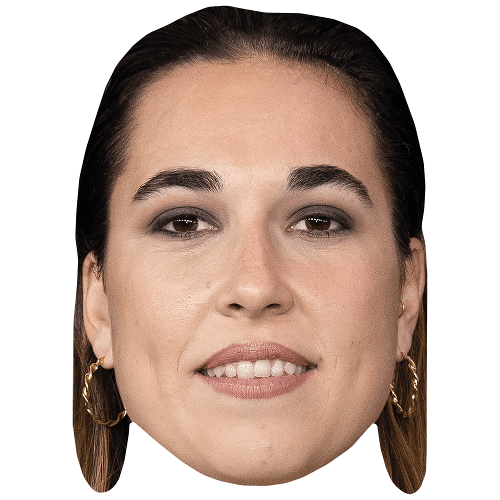 Cata Coll (Long Hair) Celebrity Mask, Flat Card Face, Fancy Dress Mask ...