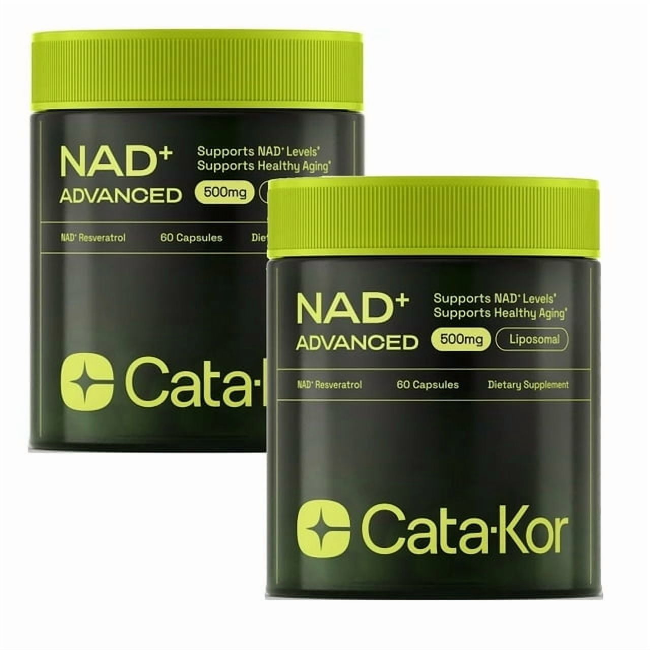 Cata-Kor NAD+ Advanced 500mg: Daily Support for Skin Aging, Energy & Focus - Walmart.com