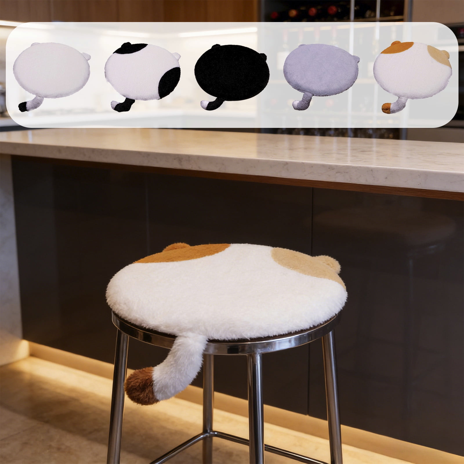 Cata Shaped Thickened Dining Chair Cushion, Machine Washable Non-Slip ...