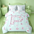 Catabedysis Alphabet Letters P 7pcs Queen Bedding,Cute Heart Pattern ...
