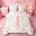 Catabedysis Boho Alphabet I 7-Piece King Bedding,Colorful Cute Flowers ...