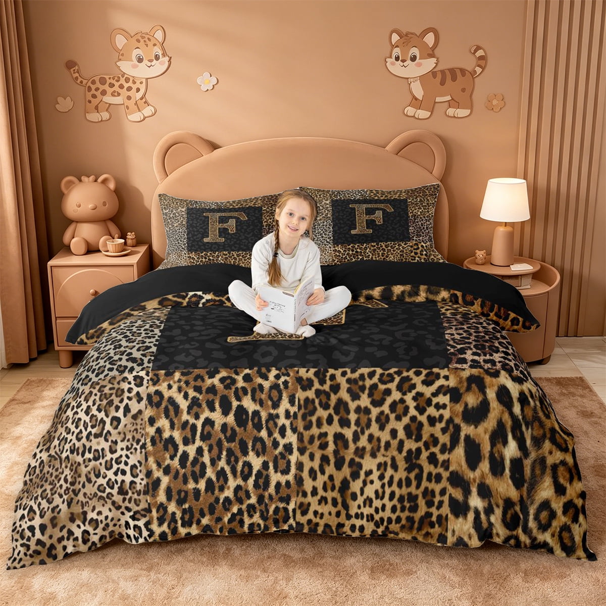 Catabedysis Brown Cheetah Print Duvet Cover Queen,Fashion Personalized ...