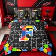 Catabedysis Colorful Puzzle Pattern 7 Pieces Full Size Bedding Sets ...