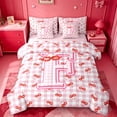 Catabedysis Cute Cherry Pattern 7-Piece Twin Bedding,Pink Personalized ...