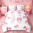 Catabedysis Cute Coquette Bow 7pcs Queen Bedding,Initial Lettering H ...