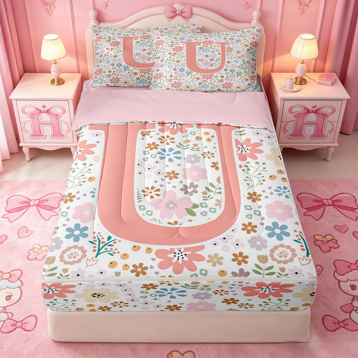 Catabedysis Multicolor Spring Flower Zipper Twin Comforter Sets with ...