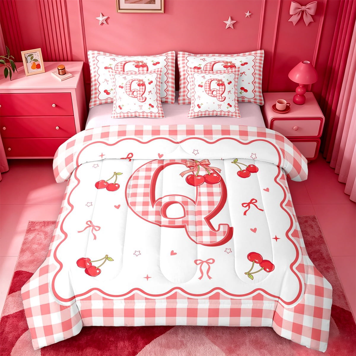 Catabedysis Personalized Letter Gifts 7 Pieces Full Size Bedding Sets ...
