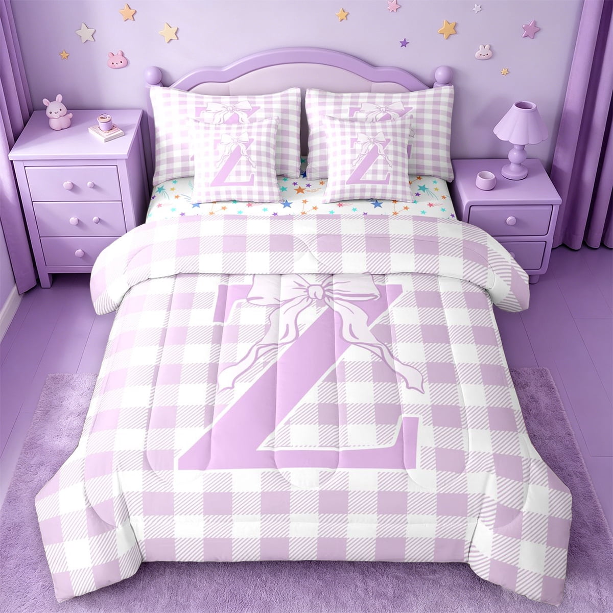 Catabedysis Personalized Letter Gifts 7 Pieces Full Size Bedding Sets ...
