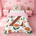 Catabedysis Personalized Letter Gifts Twin Duvet Cover,Cartoon Floral ...