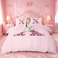 Catabedysis Pink Bows Monogram X Bedding,Classic Fashion Leopard Print ...
