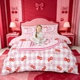 Catabedysis Pink Monogrammed Print Duvet Cover Queen,Initial Letter D ...