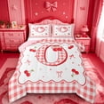 Catabedysis Red Cherry Pattern Full Size Comforter Sets For Girls,Cute ...