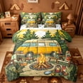 Catabedysis Retro Camper 7-Piece Twin Bedding,Yellow Camping Print ...