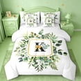 Catabedysis Rustic Alphabet Print 7pcs Queen Bedding,Gold Bowknot ...