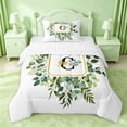Catabedysis Rustic Plant Monogram C Twin Comforter Sets For Girl,Green ...