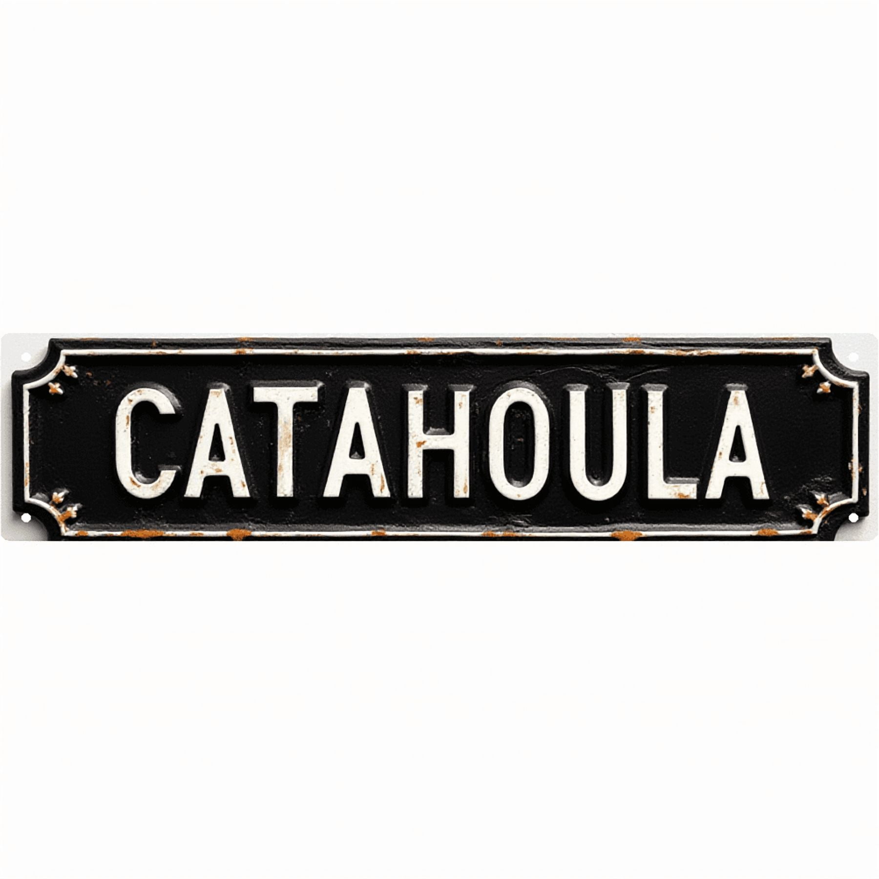 Catahoula Dog Sign 16*4 Inches "CATAHOULA" Backyard Pet Room Dog Lover ...