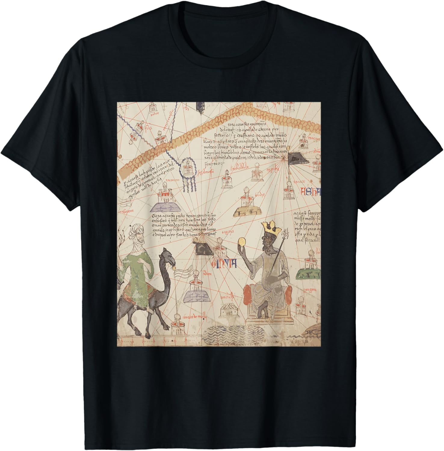 Catalan Atlas Mansa Musa - Africa African Map Cartography T-Shirt - Walmart.com