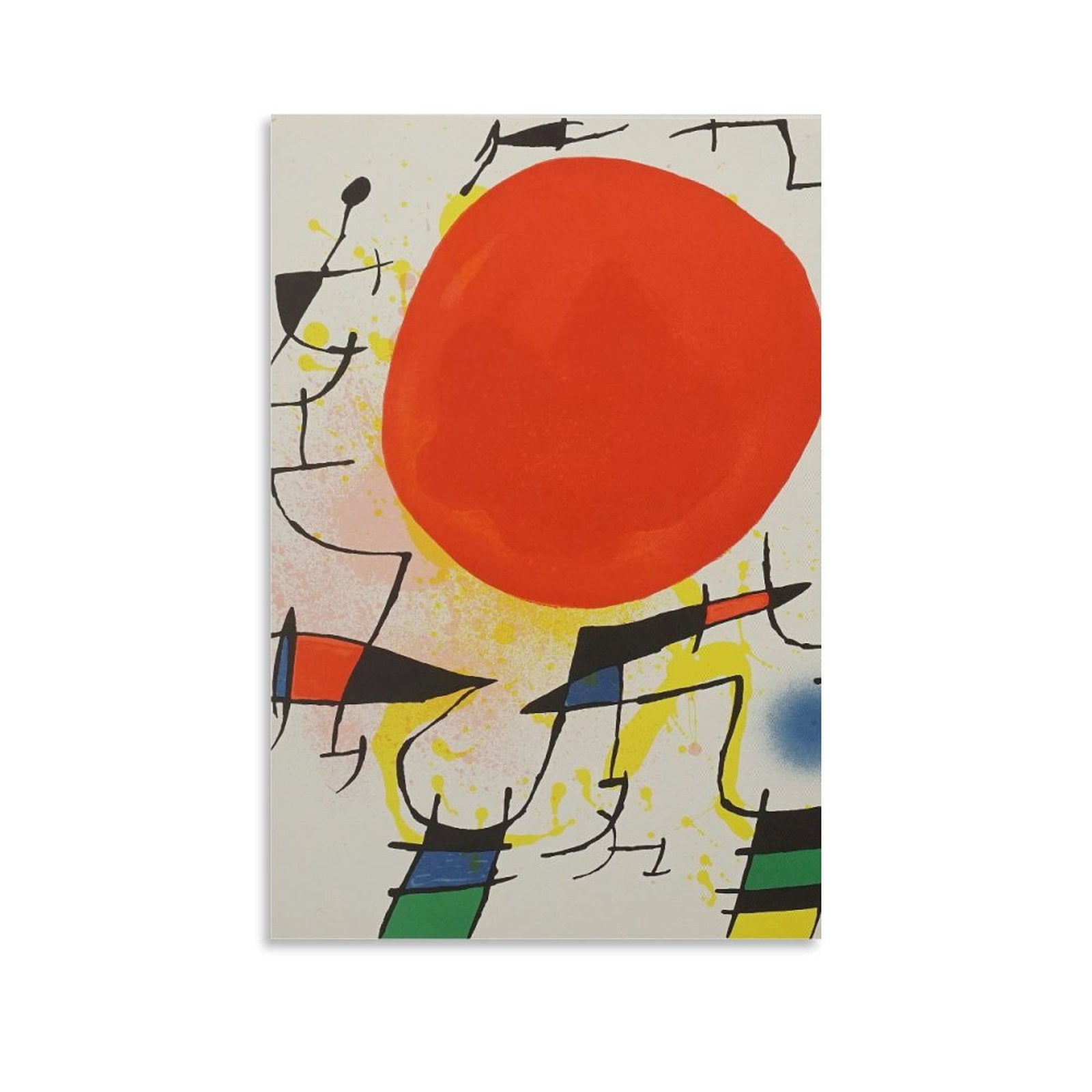 Catalan Surrealist Painter Joan Miro The Red Sun Poster Poster ...