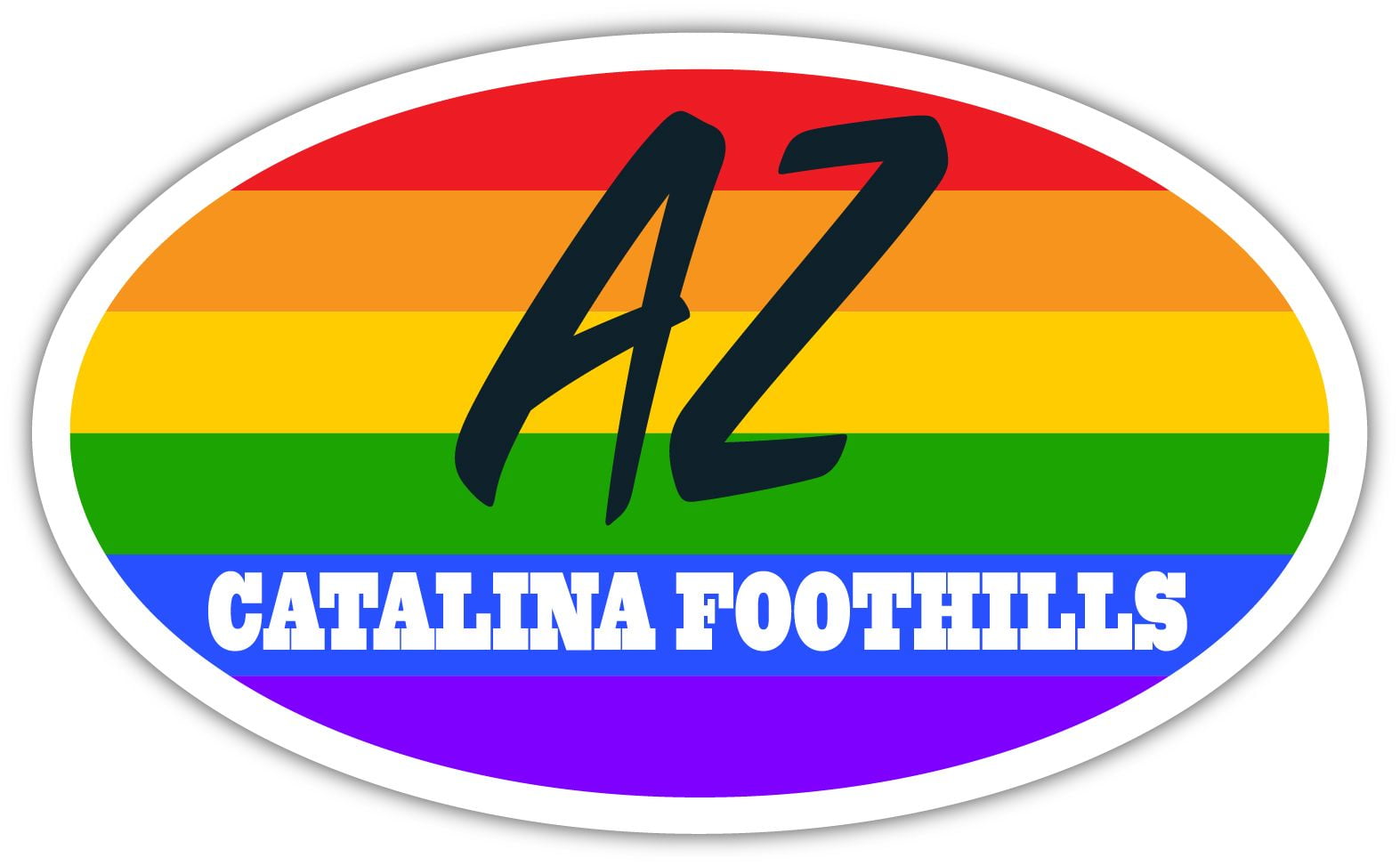 Catalina Foothills AZ Arizona Pima County Rainbow Pride Flag 6 Stripes ...