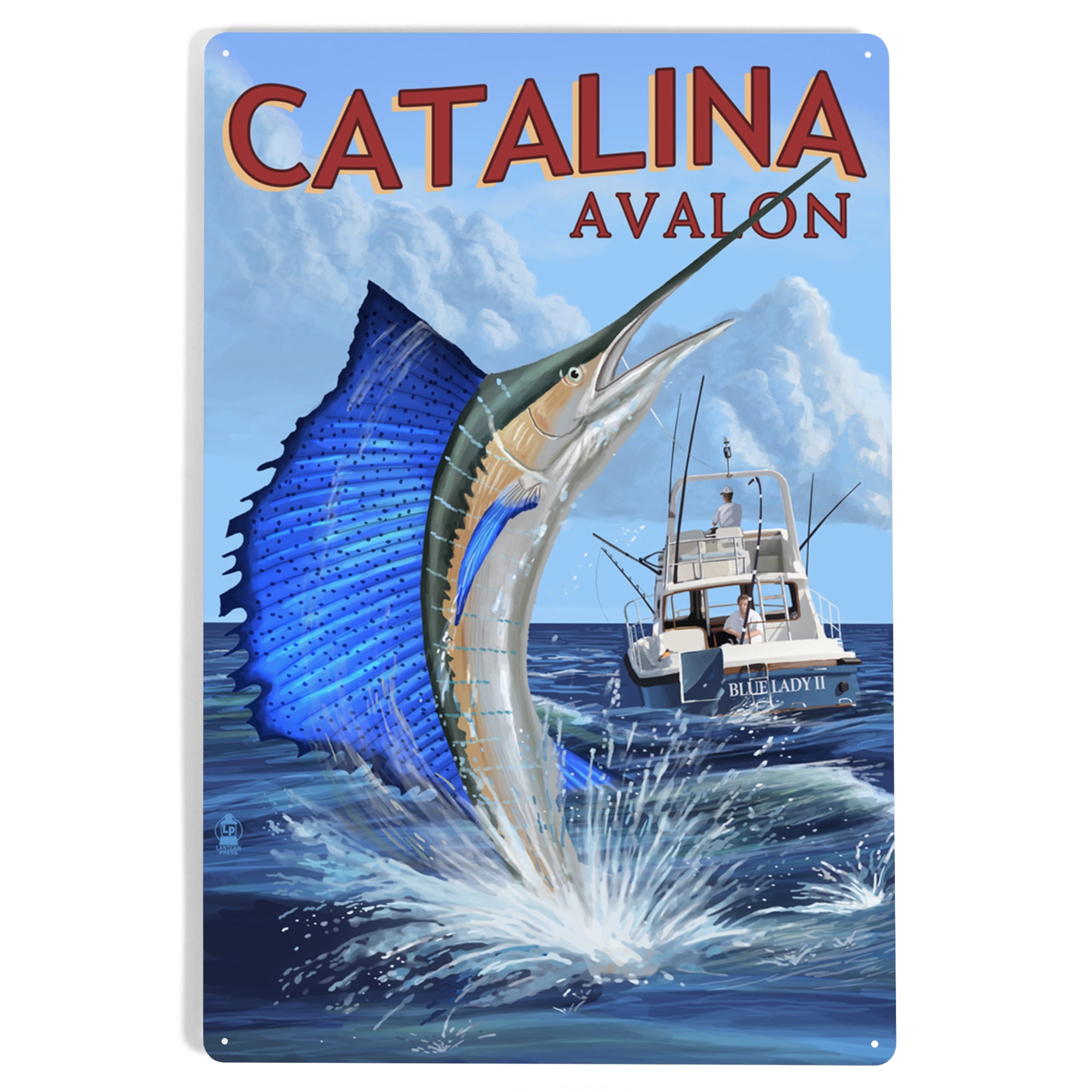 Catalina Island, California, Avalon, Sailfish (12x18 Aluminum Art ...