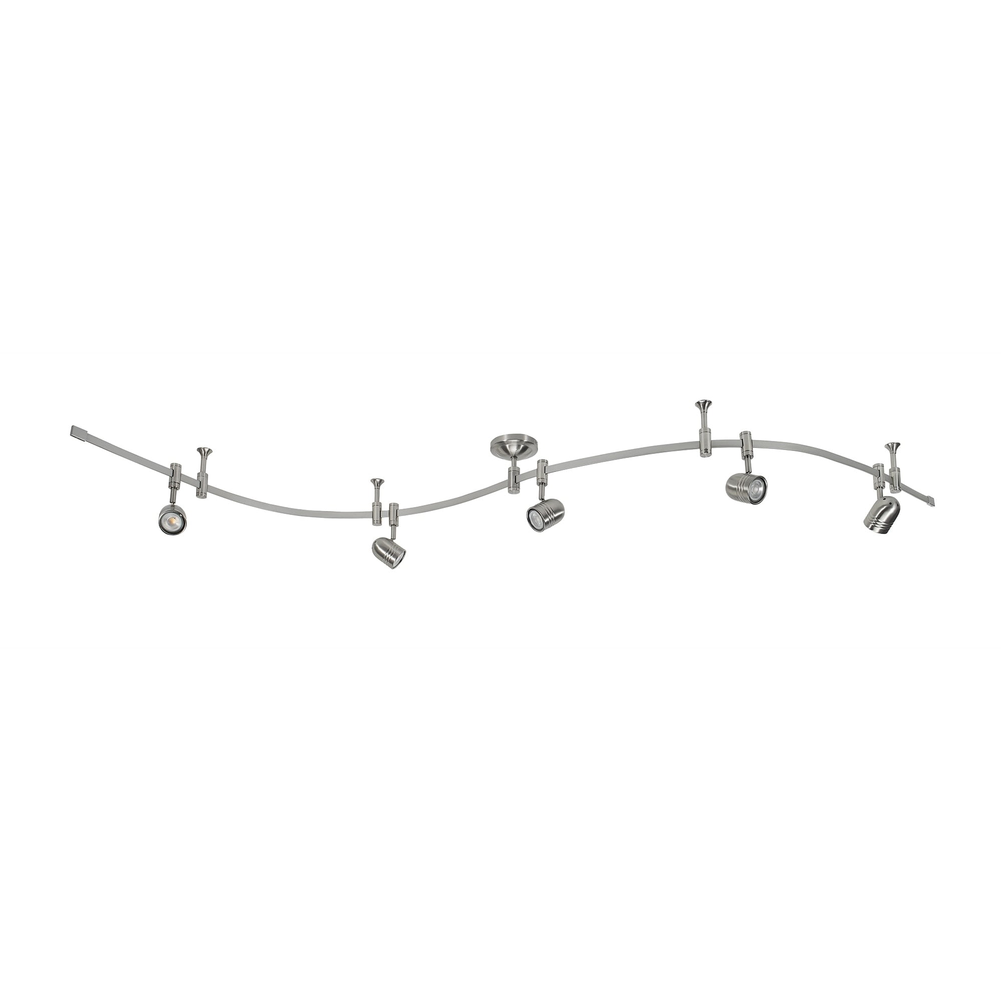 Flex Track 5-Light LED Track - Brushed Nickel - Walmart.com