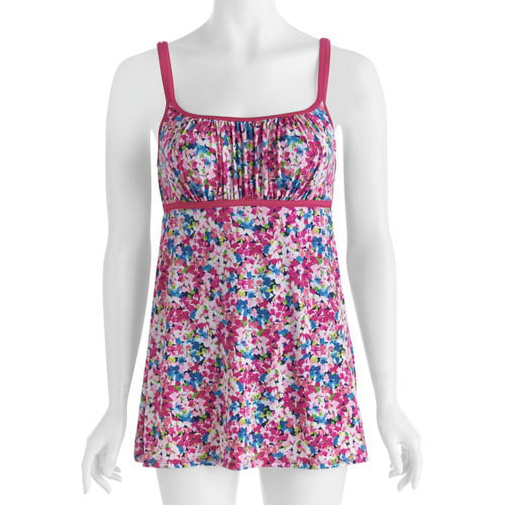 Catalina Womens Plus Size Floral One Piece Swimdress