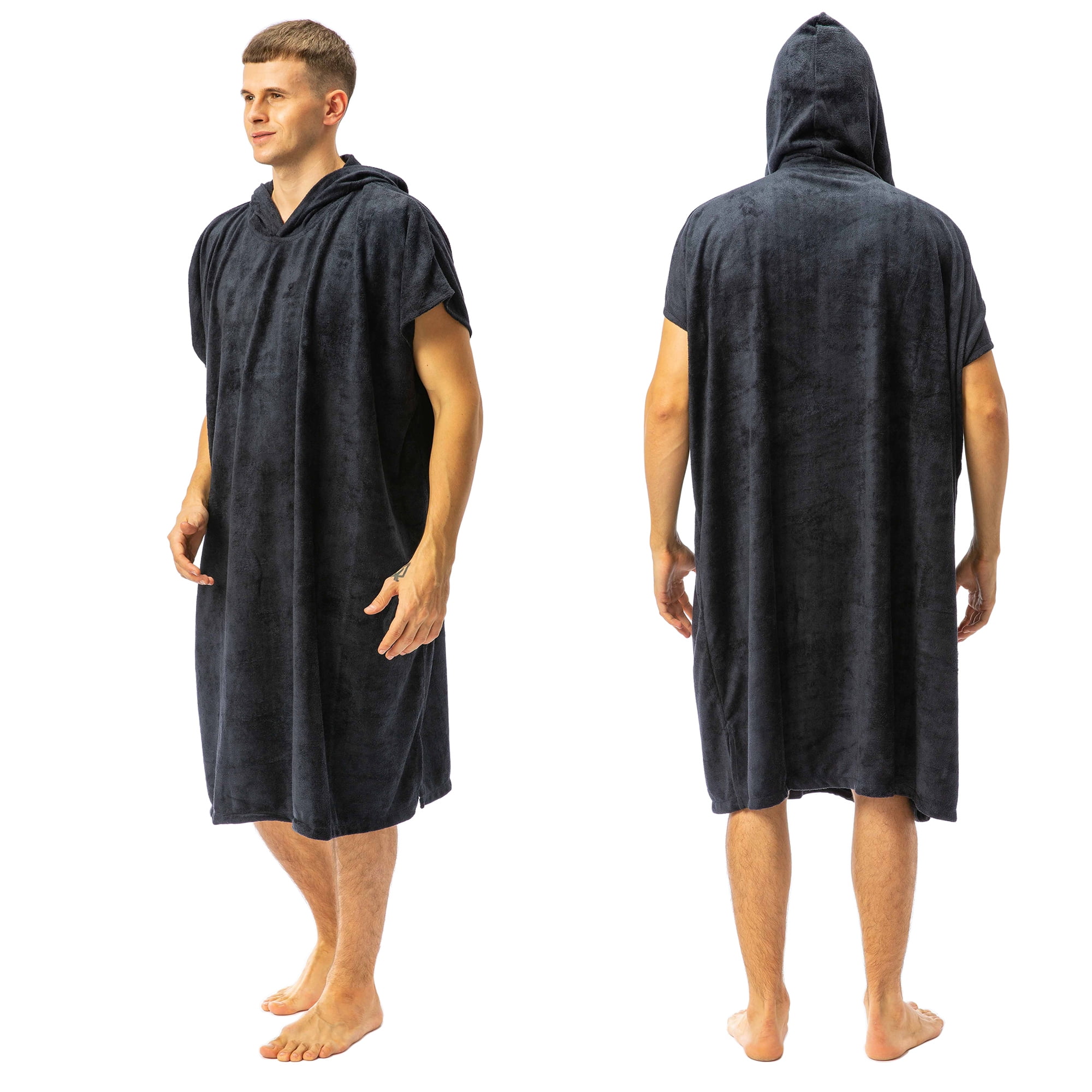 Catalonia Beach Changing Poncho Towel with Hood, Super Absorbent ...