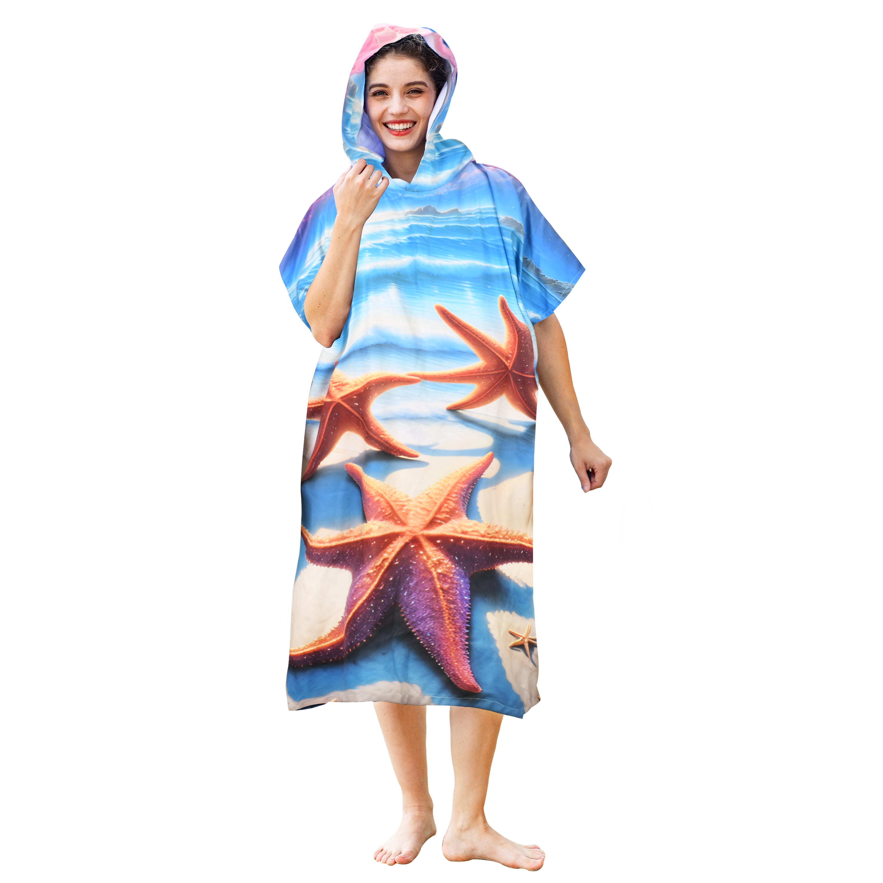 Catalonia Beach Changing Towel Surf Poncho Robe,Microfiber Summer ...