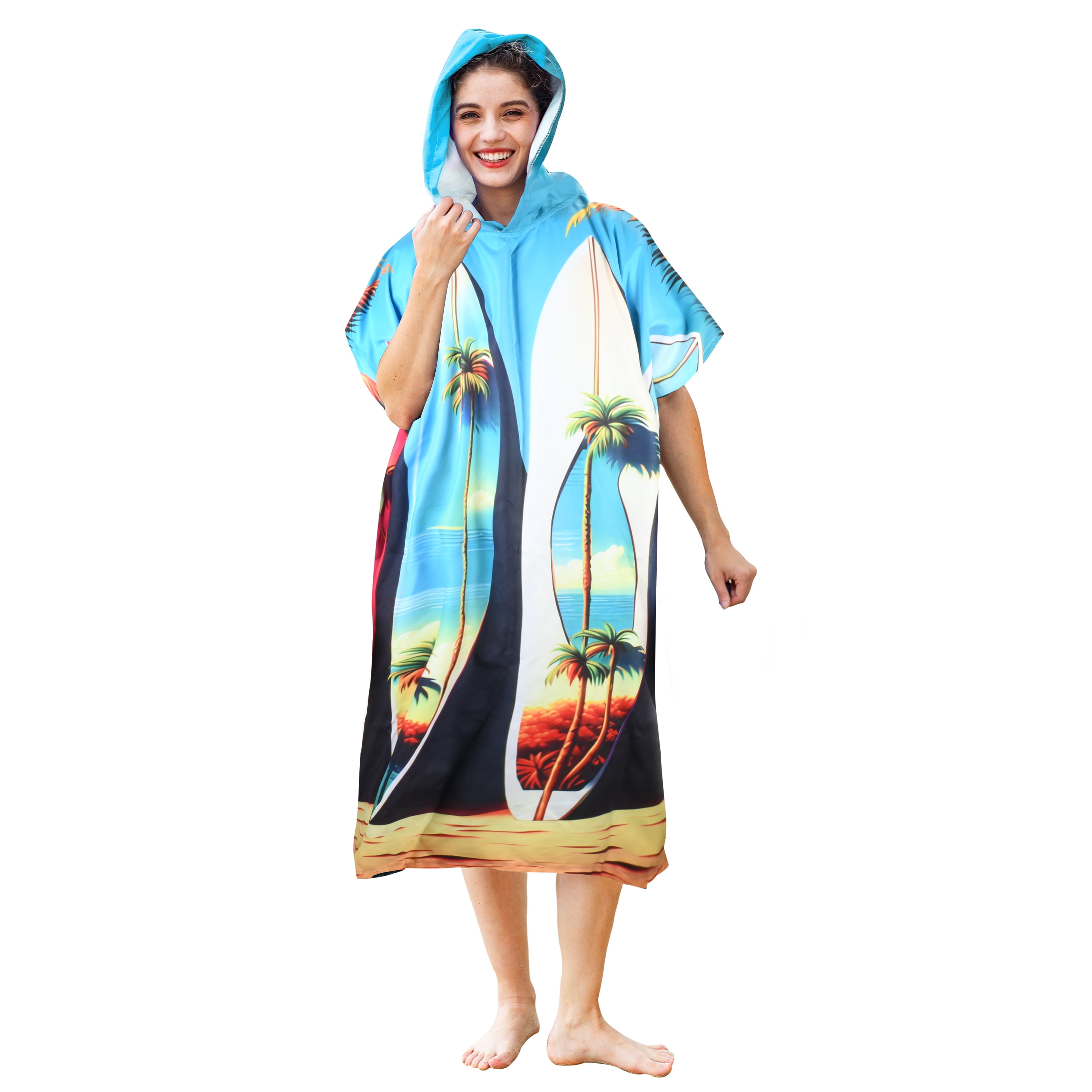 Catalonia Beach Changing Towel Surf Poncho Robe,Microfiber Summer ...