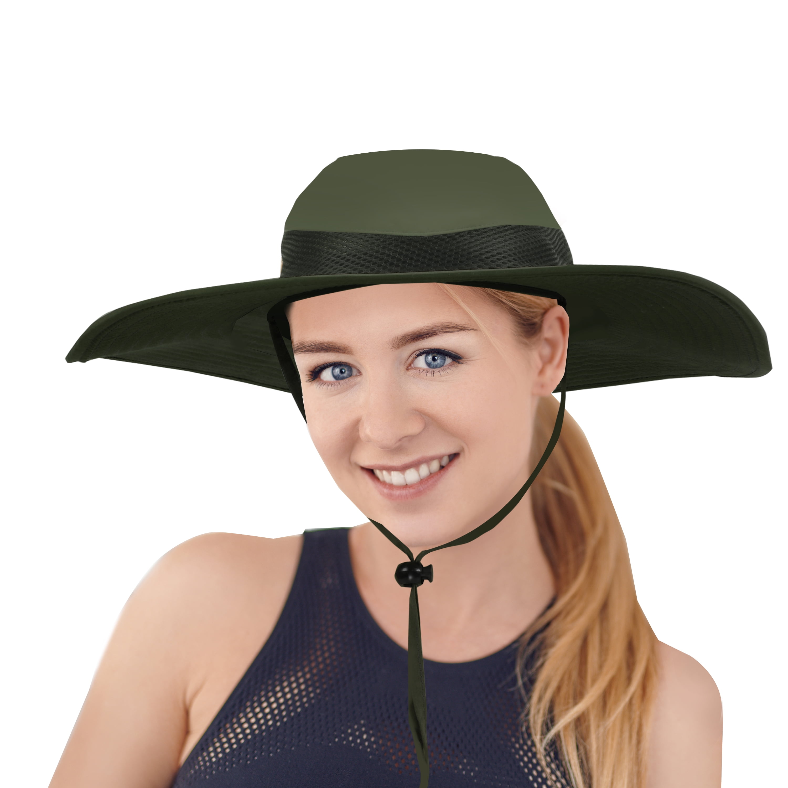 Catalonia Classic Ponytail Sun Hats for Women w/ Breathable Mesh Around ...