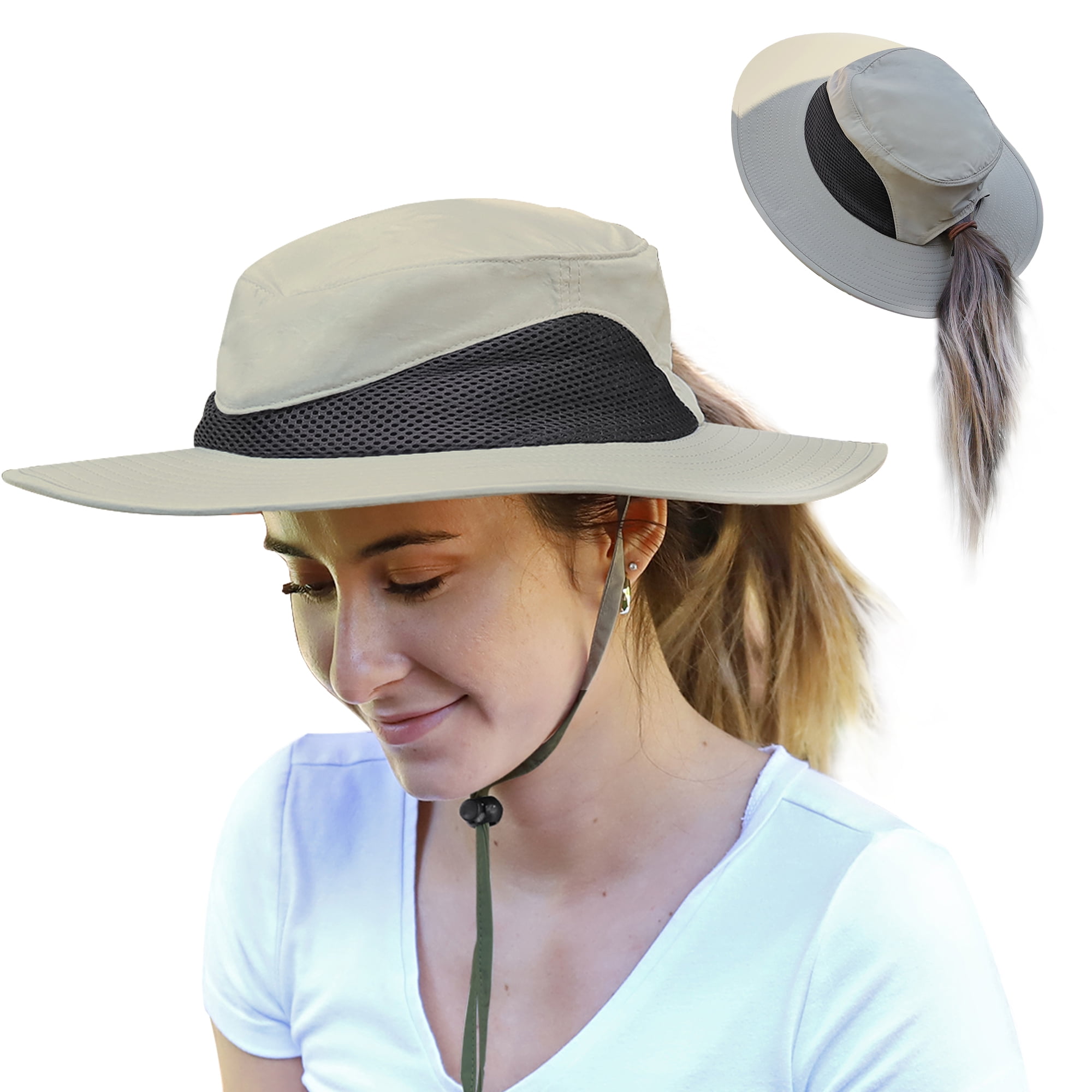 Catalonia Classic Cowboy Sun Hats for Women, Adjustable Drawstring Hat ...