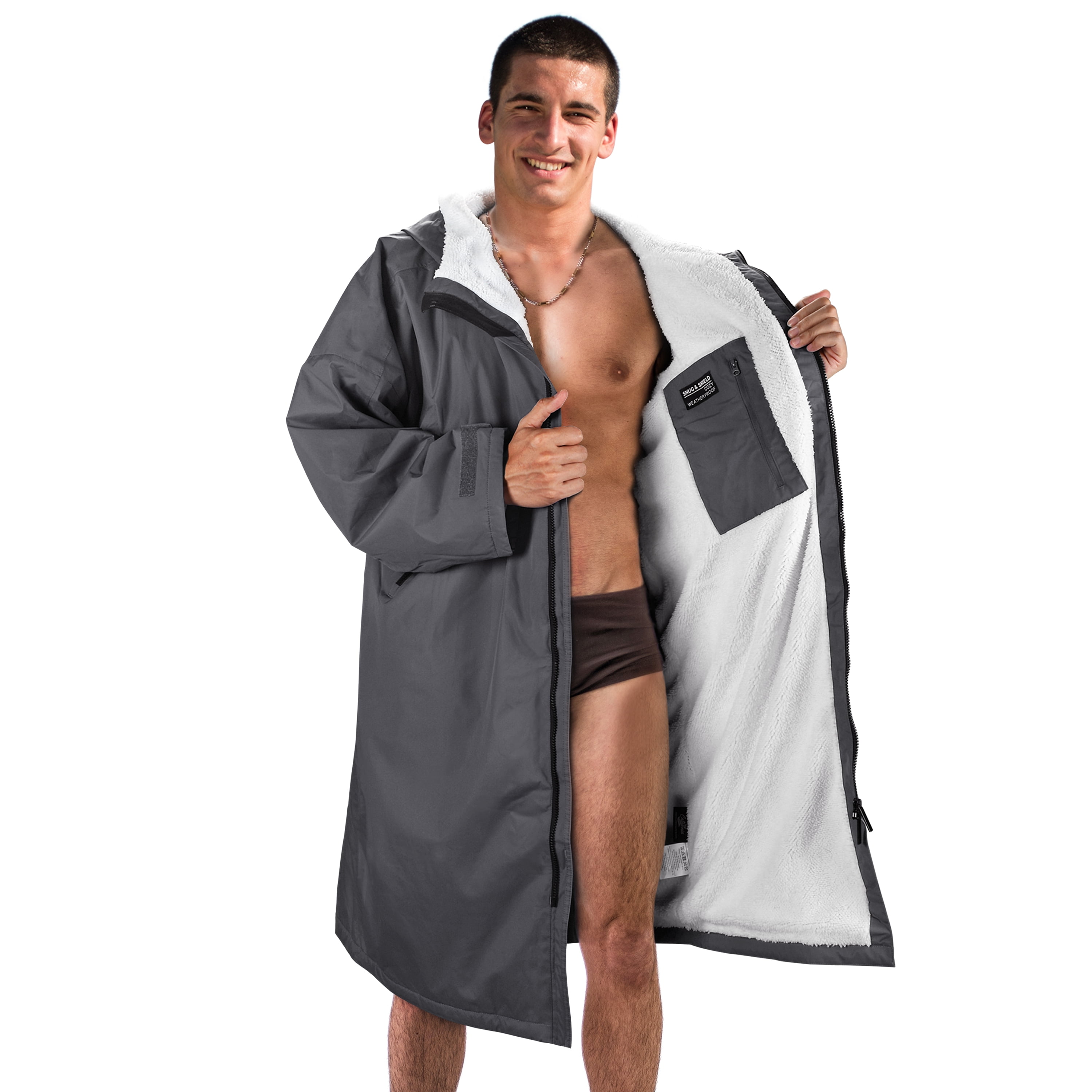 Catalonia Fleece Lining Swim Parka for Men, Women, Kids, Waterproof ...