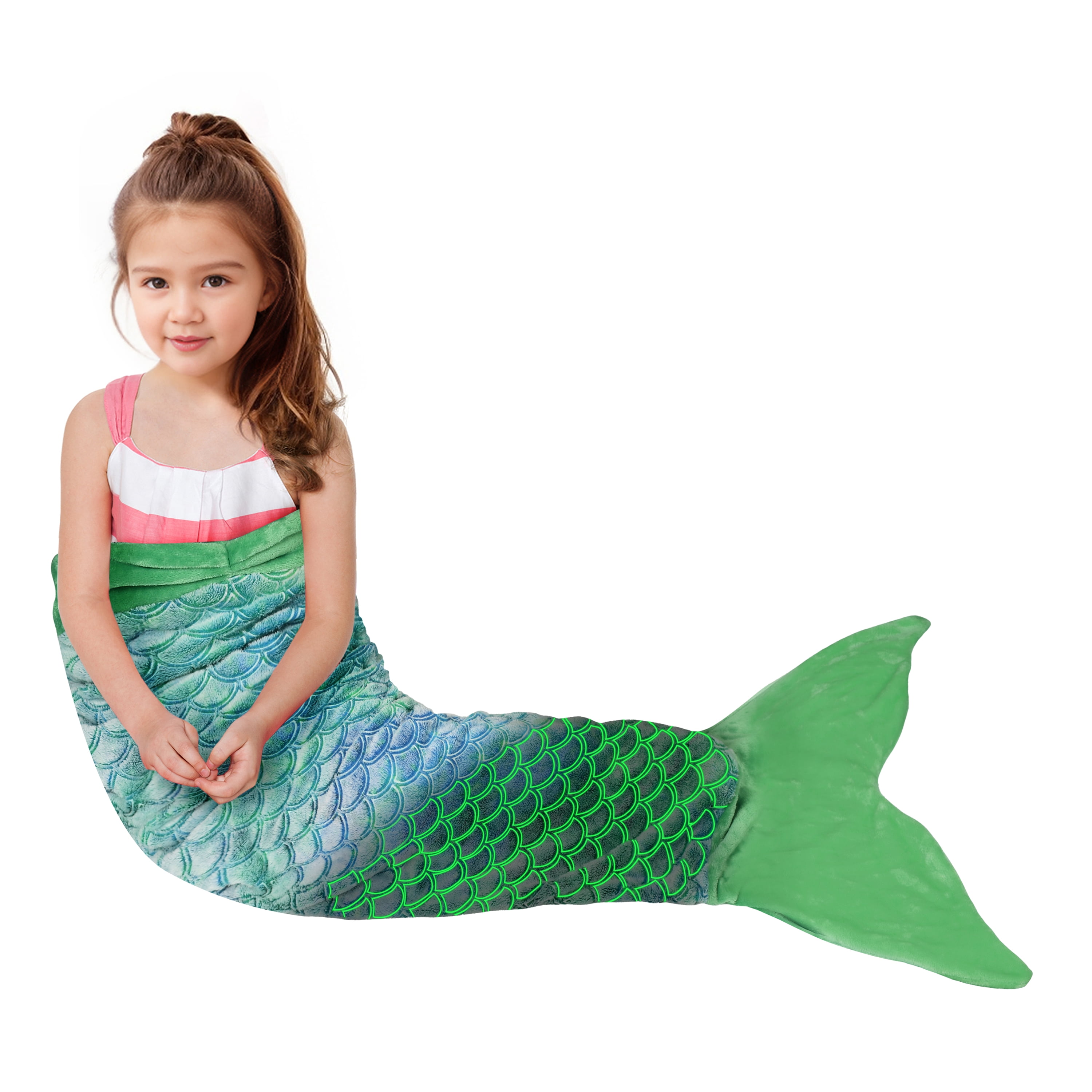 Catalonia Mermaid Tail Blanket,Toddlers Kids Girls Women Fish Scale ...