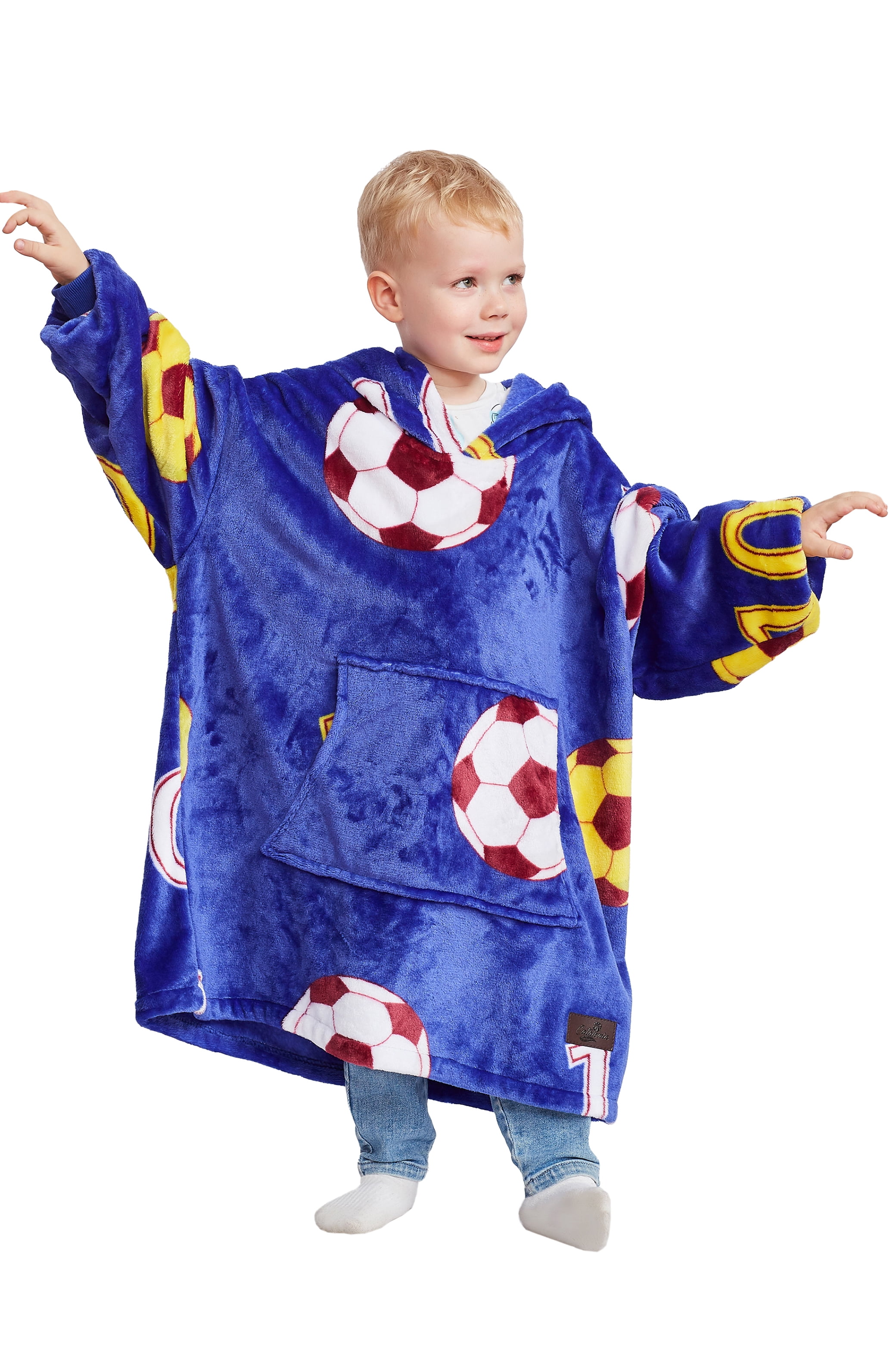 Catalonia Soccer Team Print Oversized Blanket Hoodie Sweatshirt Sherpa ...