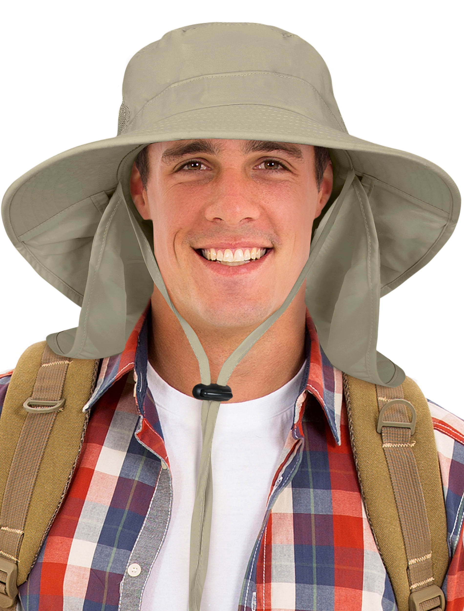 Catalonia Sun Hat for Men,Polyester Outdoor Wide Brim Hat with Neck ...