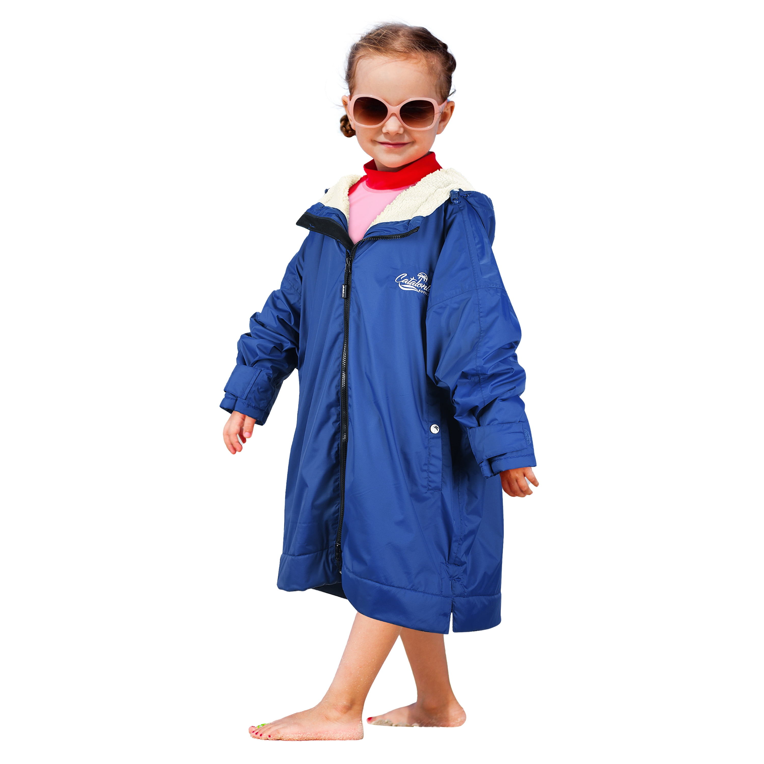 Catalonia Kids Swim Parka Waterproof Sherpa Lined Coat 5-9 yrs ...