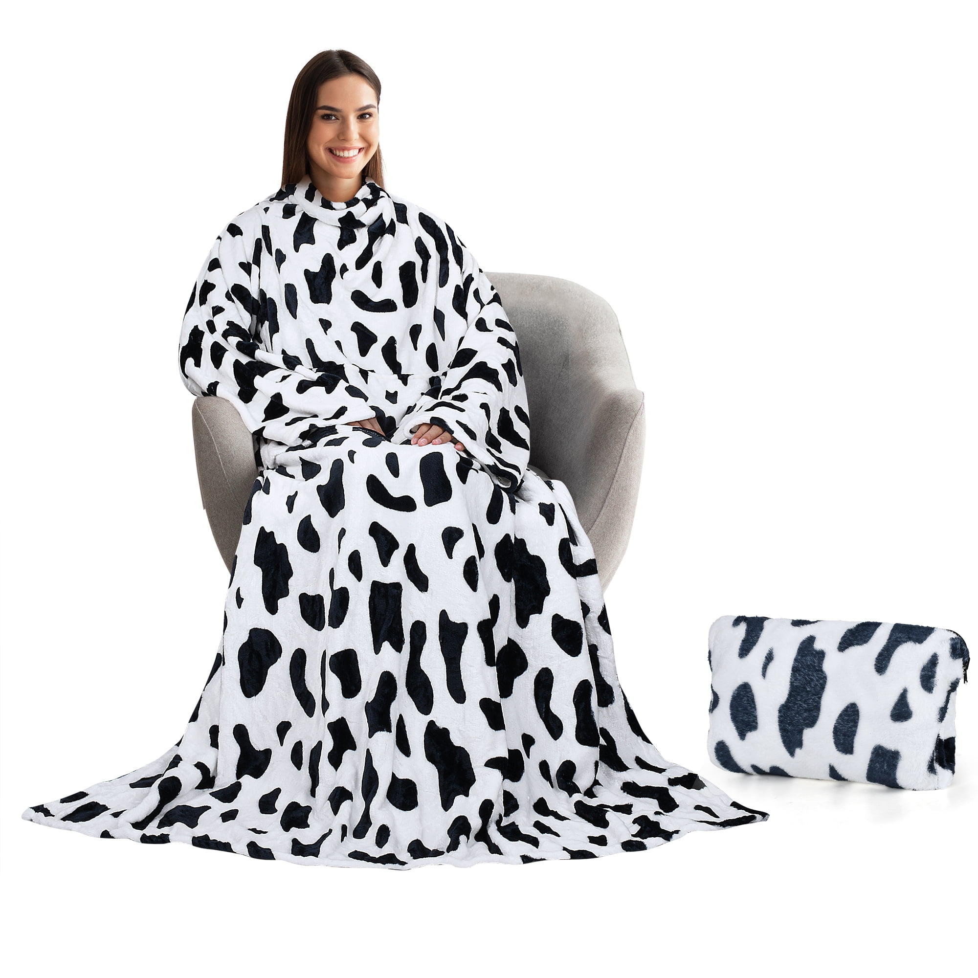 Catalonia Wearable TV Blanket with Sleeves Arms Micro Plush Fleece Wrap ...