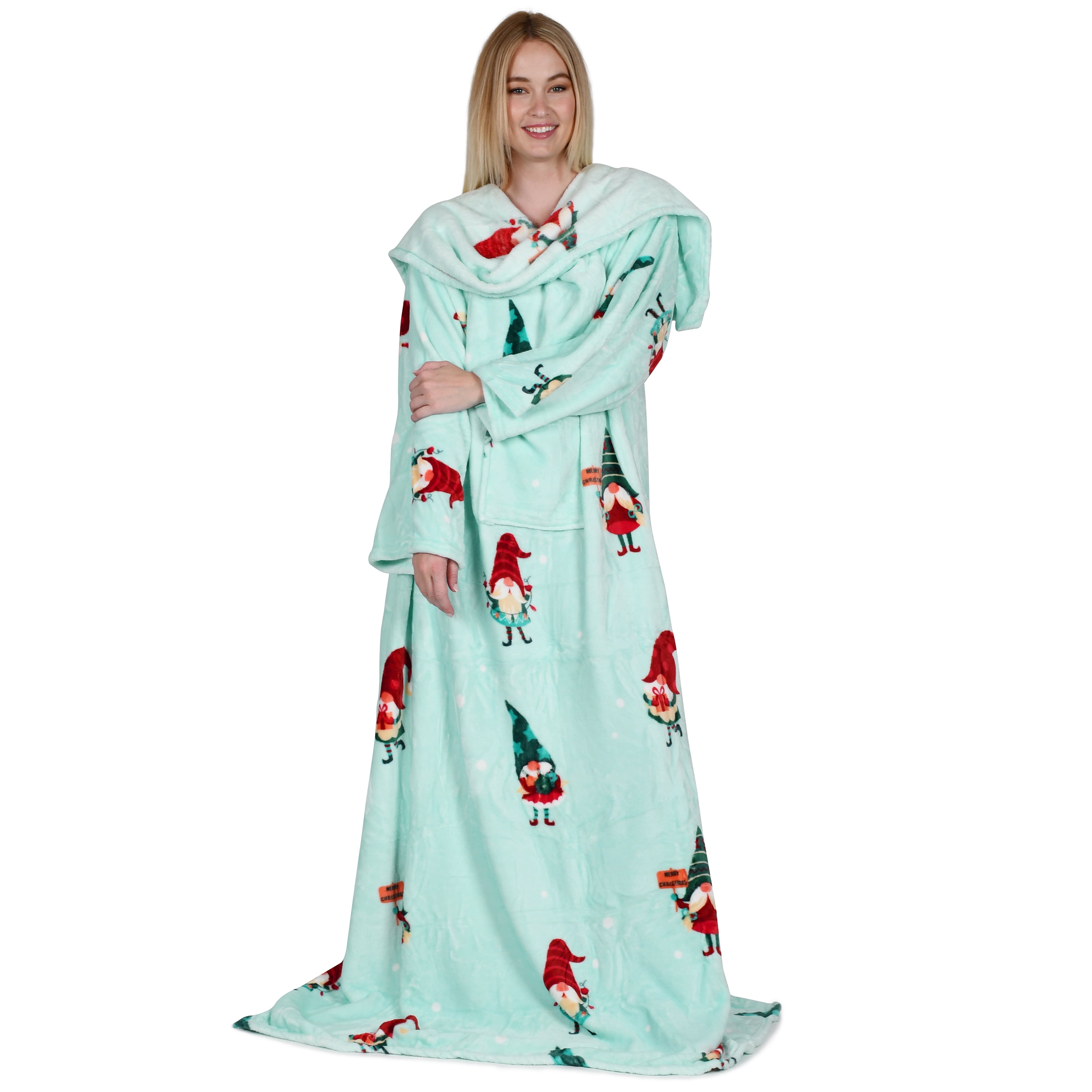 Catalonia Wearable TV Blanket with Sleeves Arms Micro Plush Fleece Wrap ...