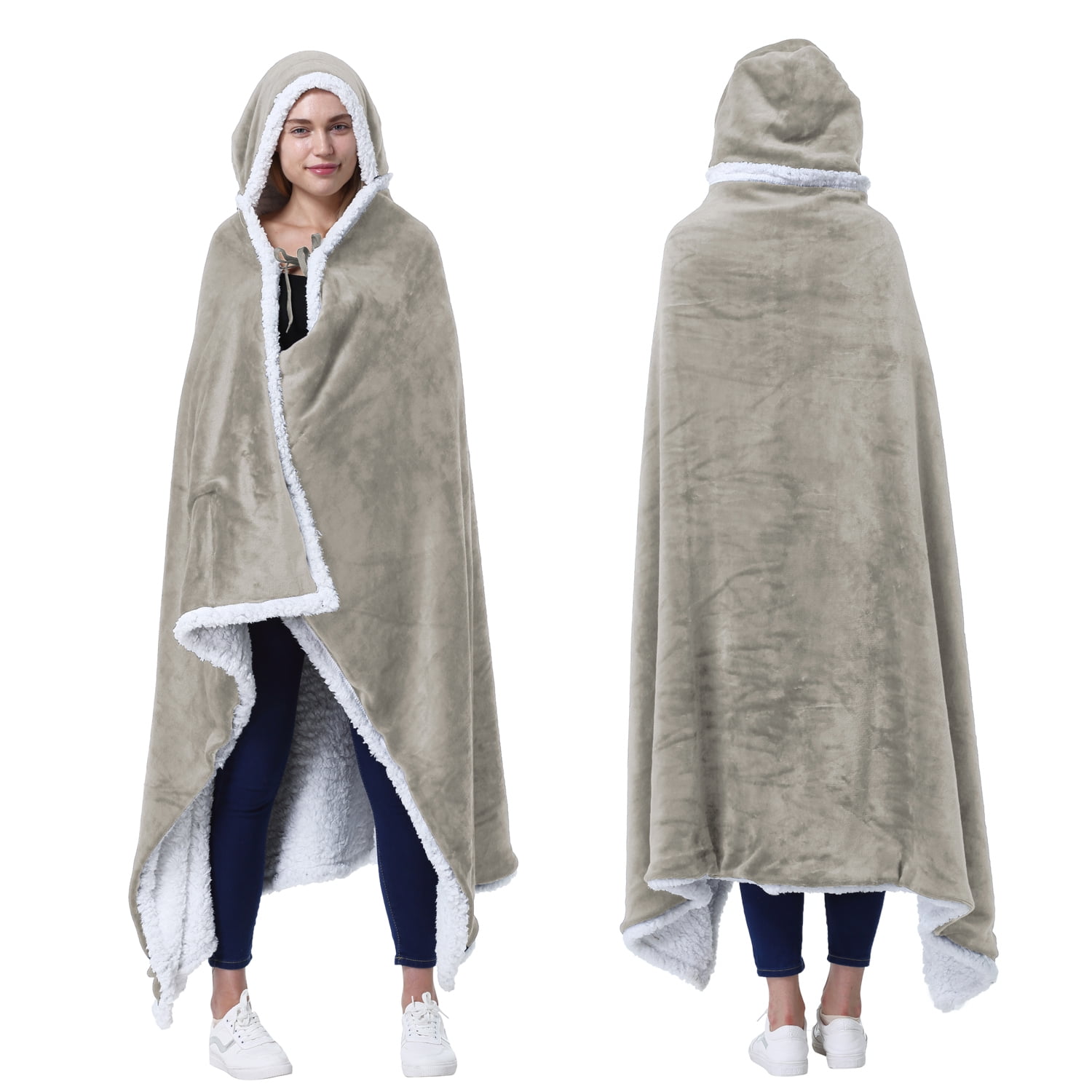 Catalonia Wearable TV Blanket with Sleeves Arms Warm Micro Plush Sherpa ...