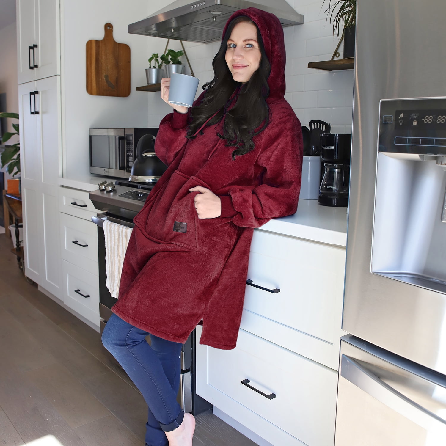 Catalonia Women’s Sherpa Hoodie Sweatshirt Dress, Casual Snuggle ...