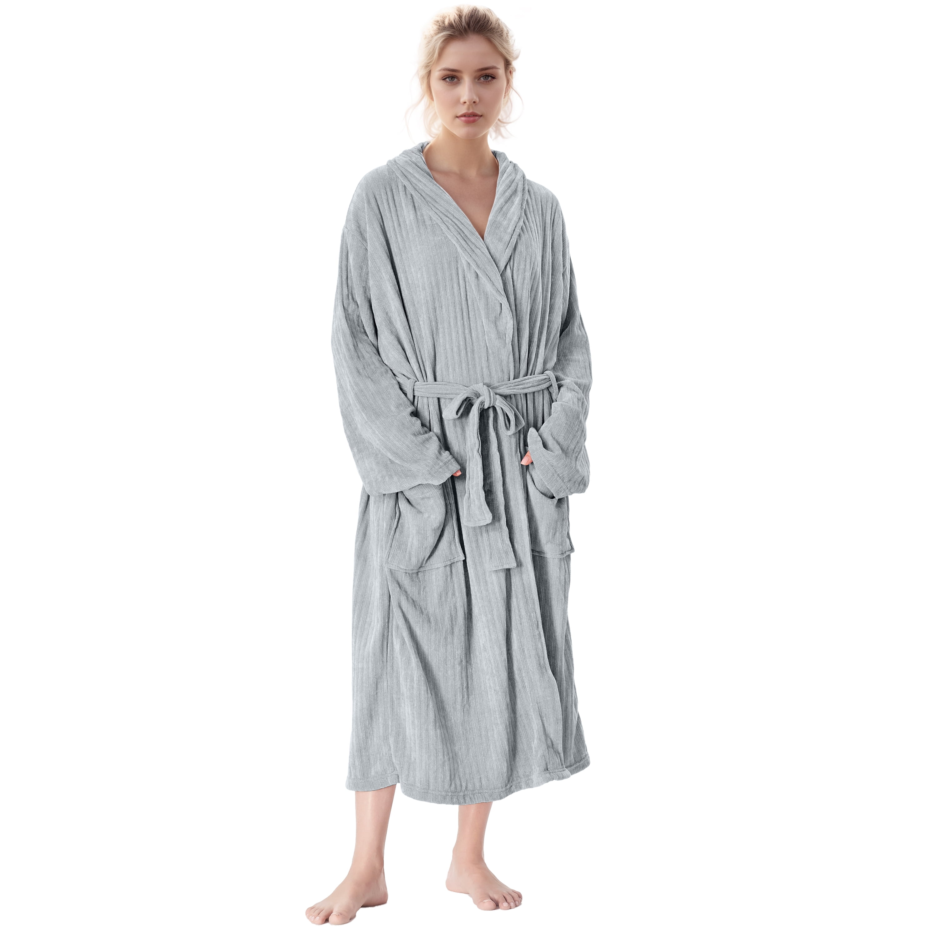 Catalonia Womens Chenille Fleece Robe Blanket, Long Dressing Gown ...